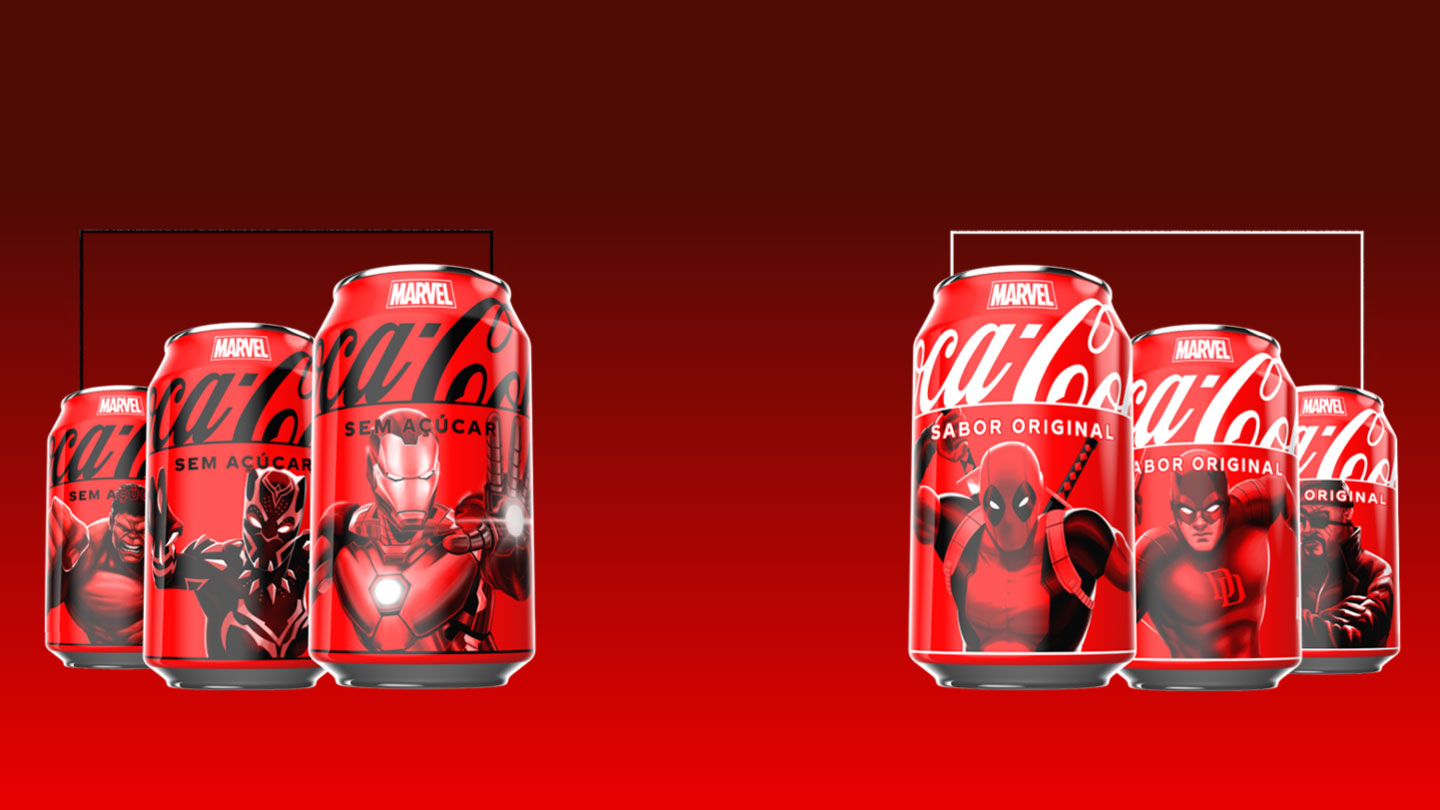 Colecione seus heróis Marvel com a Coca-Cola