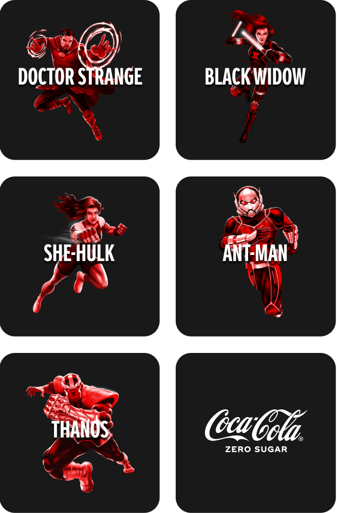 Discover the Marvel characters living in Coca-Cola